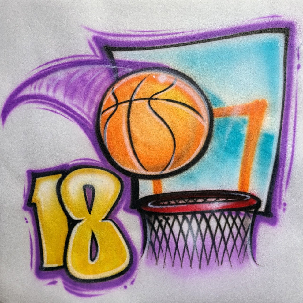 Basketball Hoop Personalized Custom Airbrush Apparel – Airbrush Customs