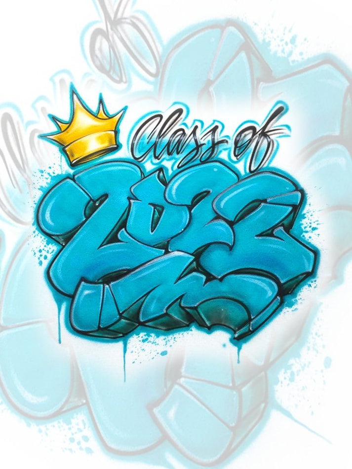 Graffiti Graduation Design Custom Airbrush Apparel & Personalized ...